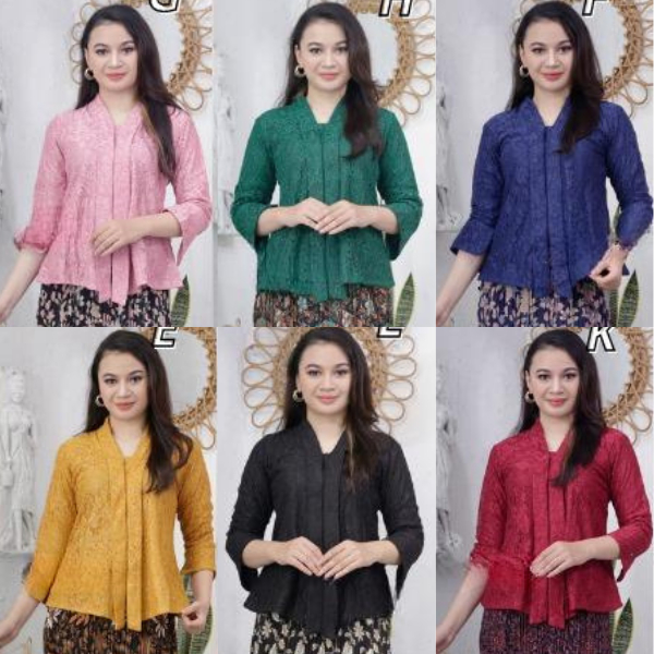 Jual Atasan Kebaya Modern Brukat , Kebaya Kartini Brokat Lace , Kebaya Kutubaru Floy Gold ...