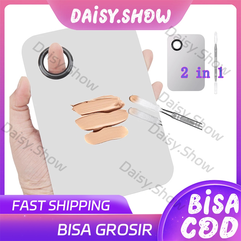 Jual Palette Adjustable Ring for Nail Art Foundation Mixing Makeup Eyeshadow Pencampur Stainless ...