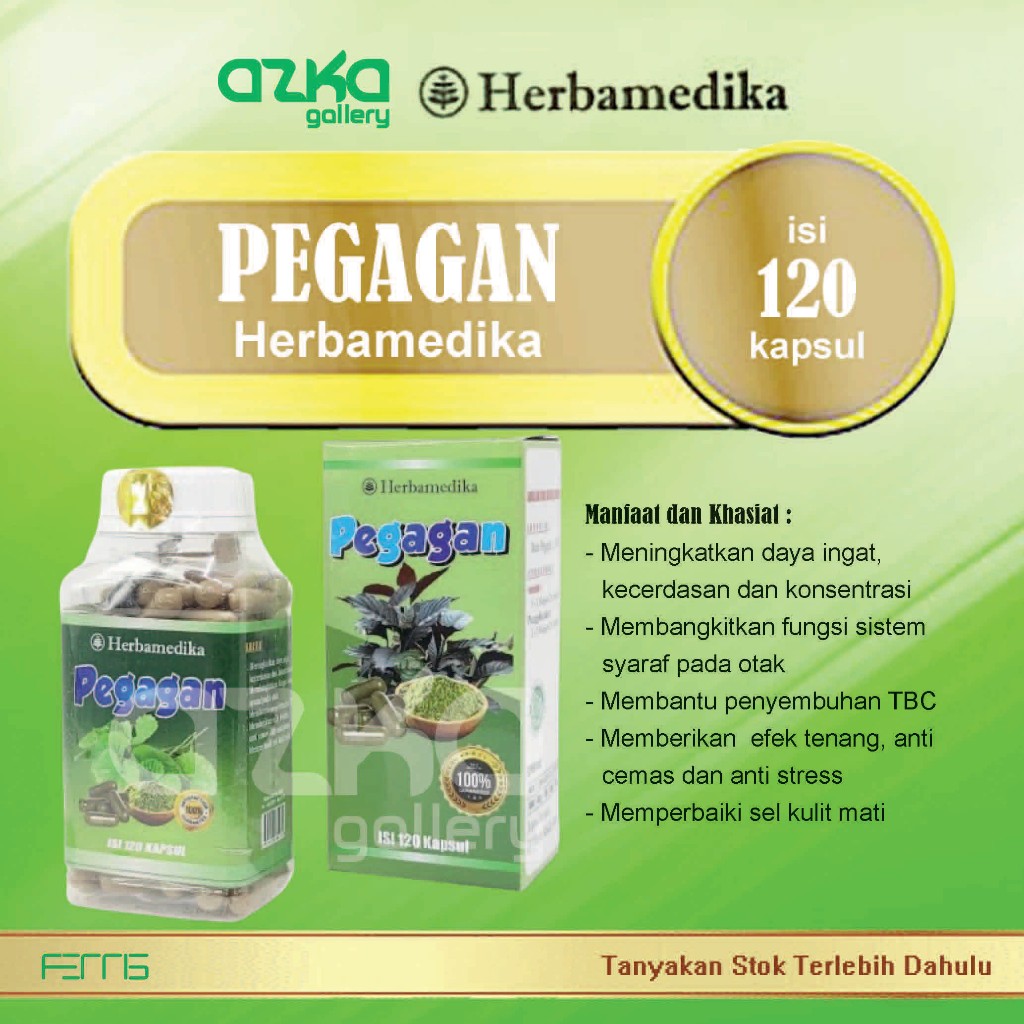 Jual PEGAGAN Herbamedika (Isi 120 Kapsul) | Shopee Indonesia