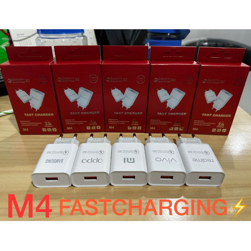 Jual Adapter Charger Branded M4 3.1A Suport Fast Charger Quick Charger ...