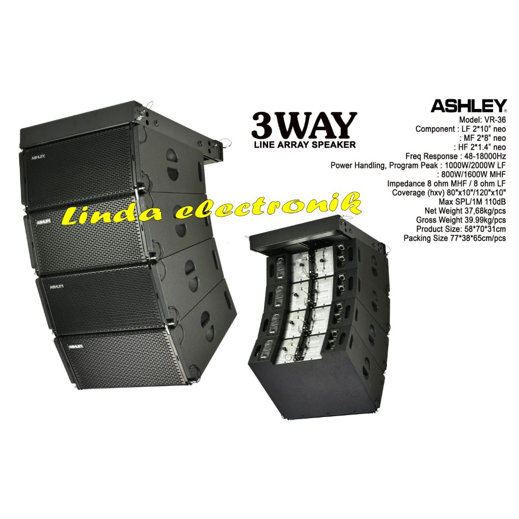 Jual speaker pasif 3 way line array vr36 / vr 36 10 inch 1 buah 2 x10 ...