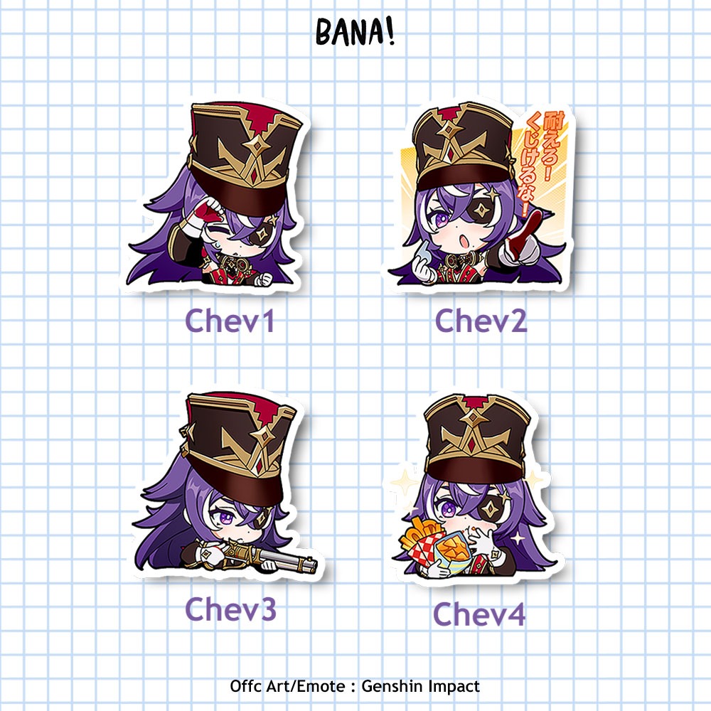Jual Stiker Genshin Impact CHEVREUSE Sticker Vinyl Waterproof Bijian ...