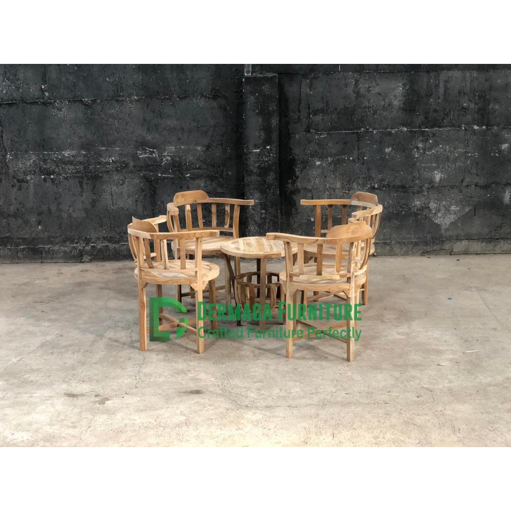 Jual SET TERAS CANTIK LENGKUNG 4 KURSI 1 MEJA MENTAHAN TANPA FINISHING ...