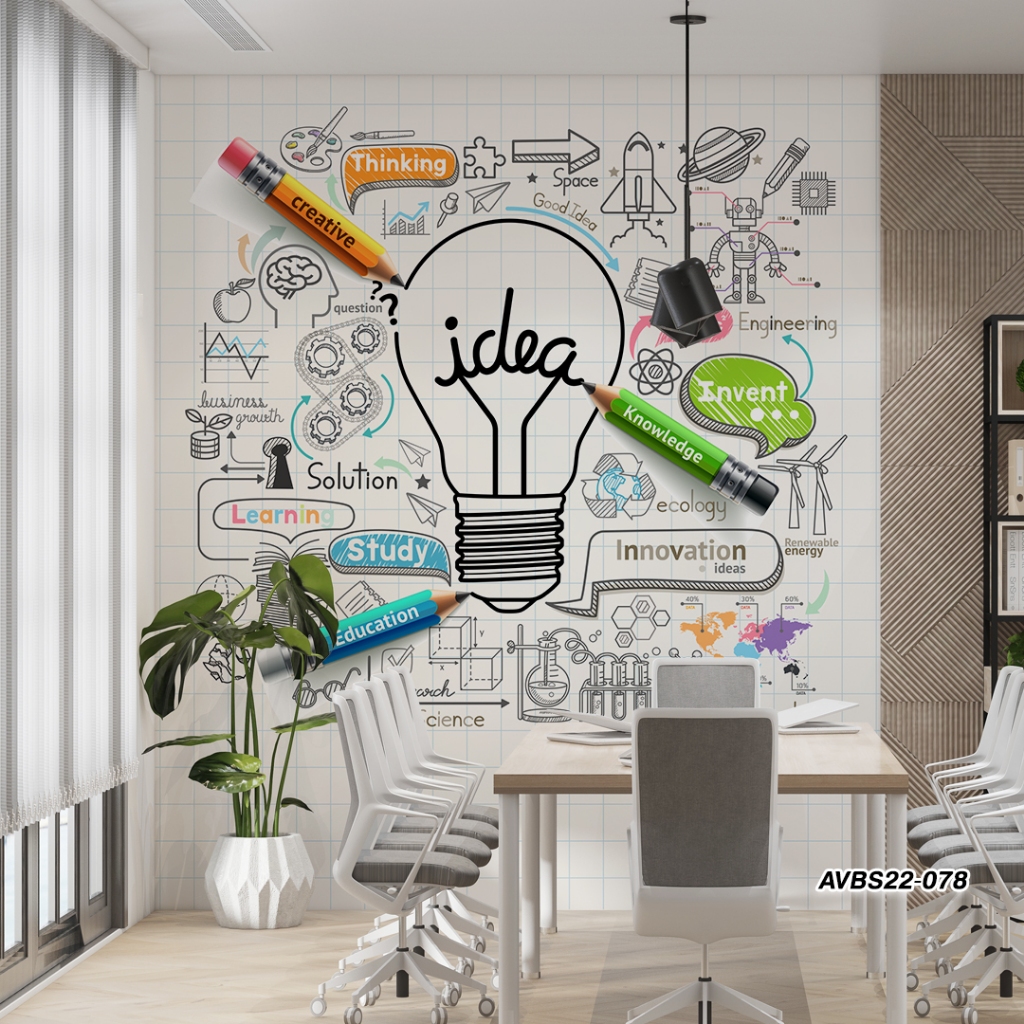 Jual Wallpaper Dinding Custom | Wallpaper Dinding Ruang Kerja ...