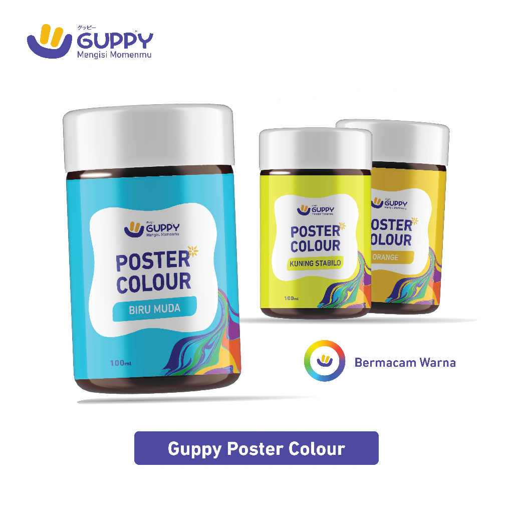 Jual Guppy Cat Poster 100 ml, Poster Color 100 ml | Shopee Indonesia
