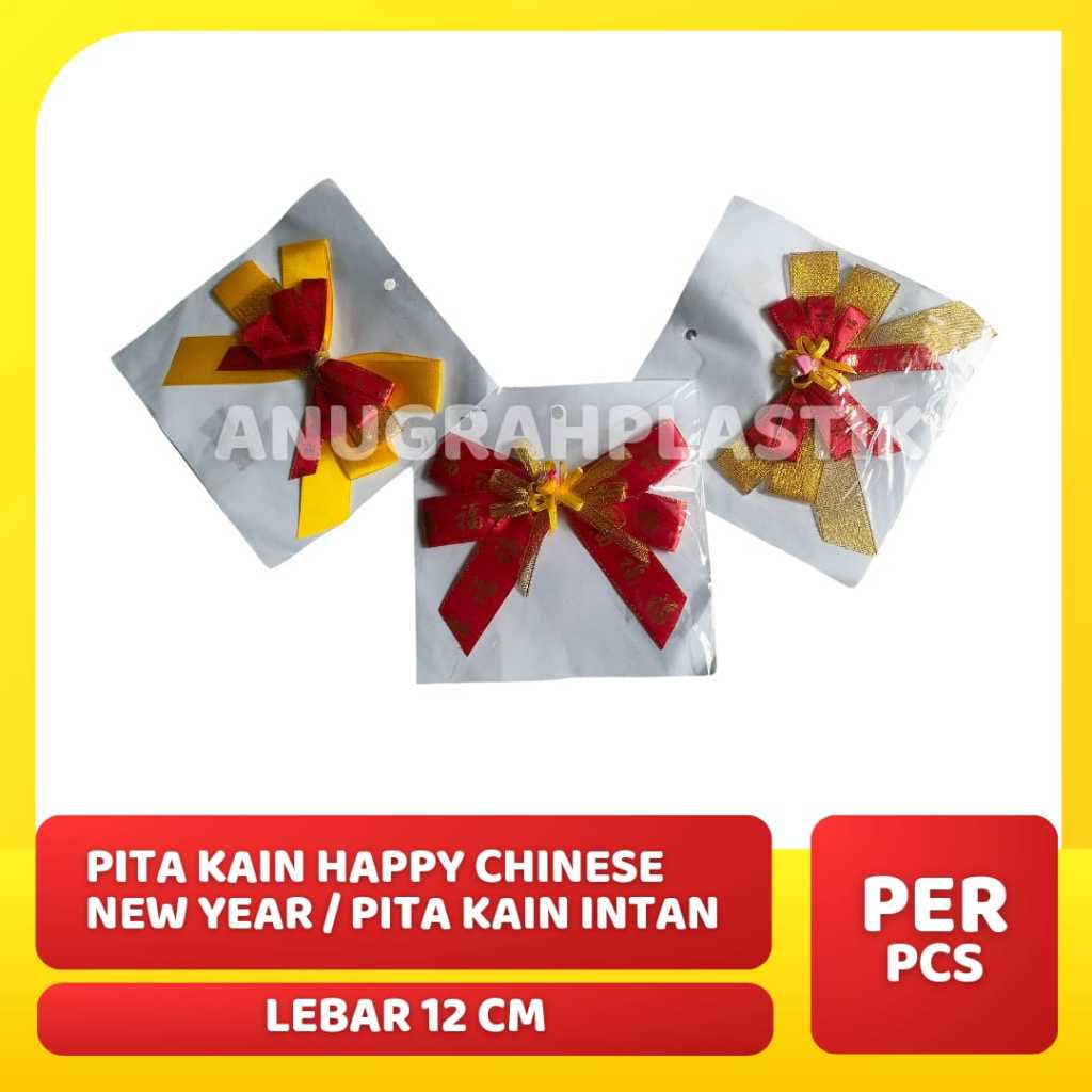 Jual Pita Kain Happy Chinese New Year / Pita kain intan / jadi / Pita ...
