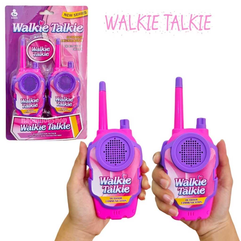 Jual Mainan Walkie Talkie Pink Mainan Anak mainan telepon HT Walkie ...