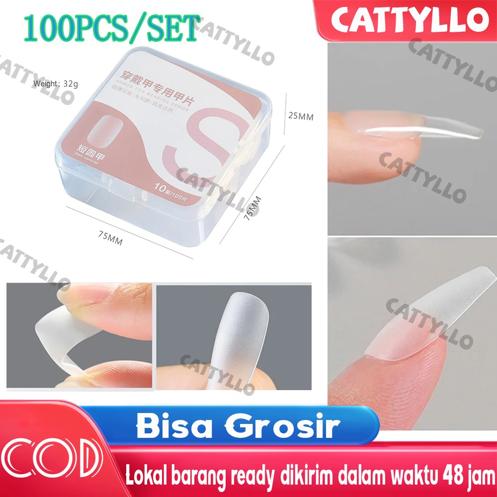 Jual 100 Pcs Nail Art Soft gel tips / nail extension / Kuku Palsu ...