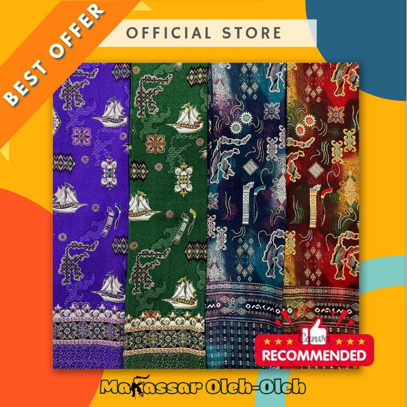 Jual Kain Batik Sutra Halus Motif Khas Makassar 115cm×200cm / Makassar ...