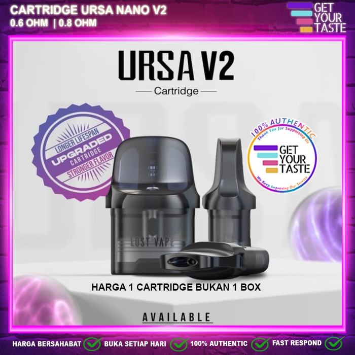 Jual Cartridge Ursa Nano V2 Pod Kit Authentic Catridge by Lost Vape ...