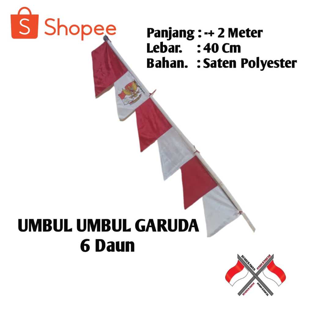 Jual Umbul Umbul Merah Putih Garuda Warna Warni 6 Gergaji Termurah isi 20 | Shopee Indonesia