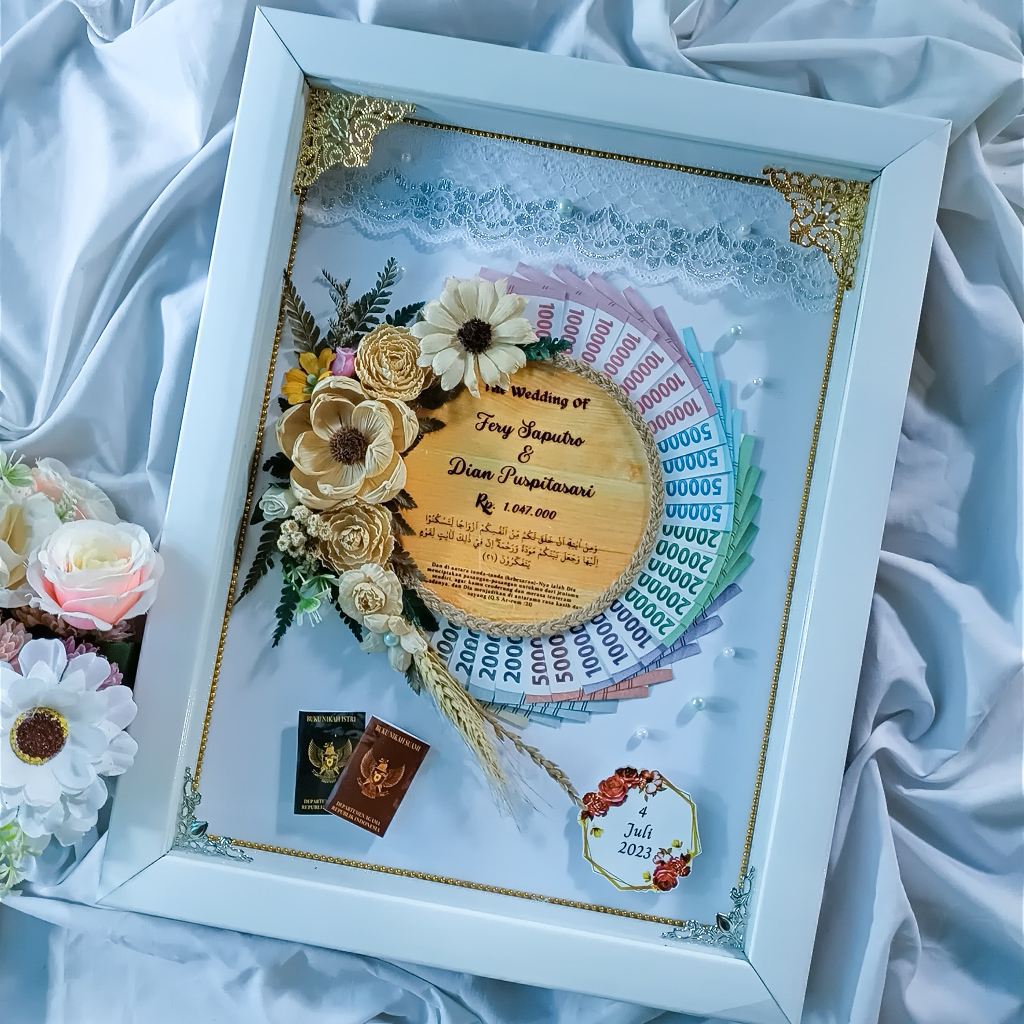 Jual 3 - 4 HARI JADI mahar pernikahan rustic mahar pernikahan kekinian mahar bingkai 3D mahar ...