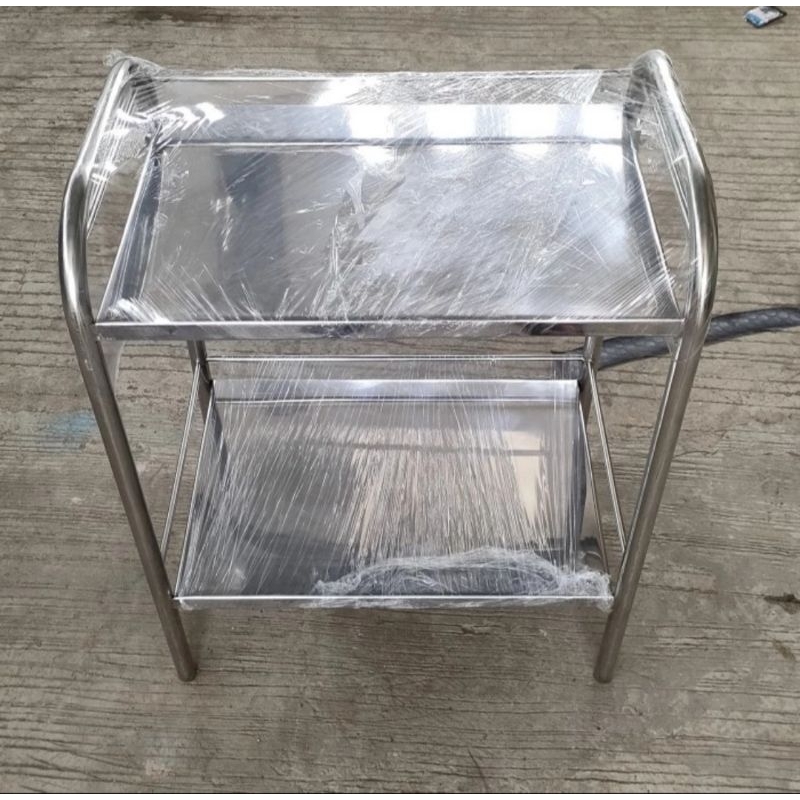 Jual Troli Instrument 2 Susun | Trolley 2 Laci Troly 3 Rak | Meja Medis ...
