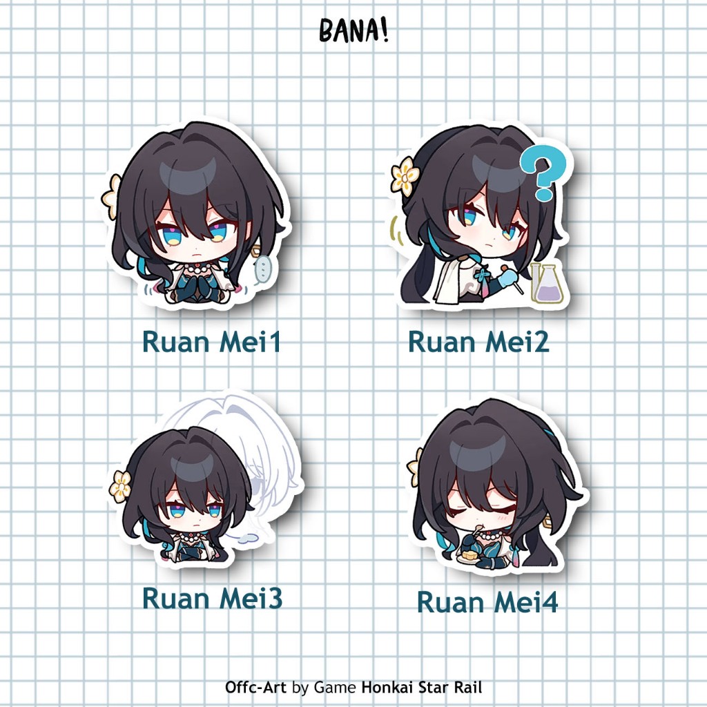 Jual Stiker Honkai Star Rail RUAN MEI Stiker Anime Bijian Waterproof ...