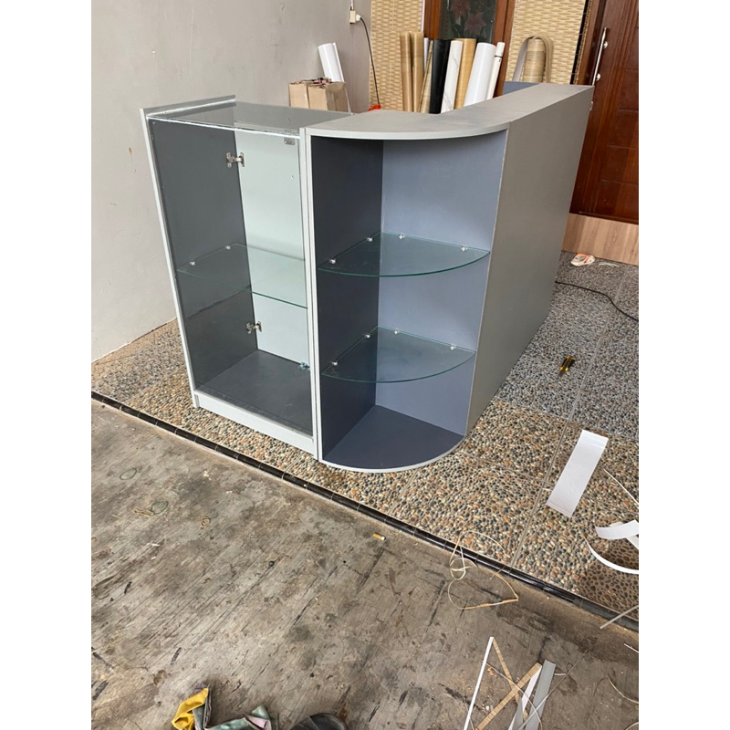 Jual meja Kasir model L | 120x40x110cm | Shopee Indonesia