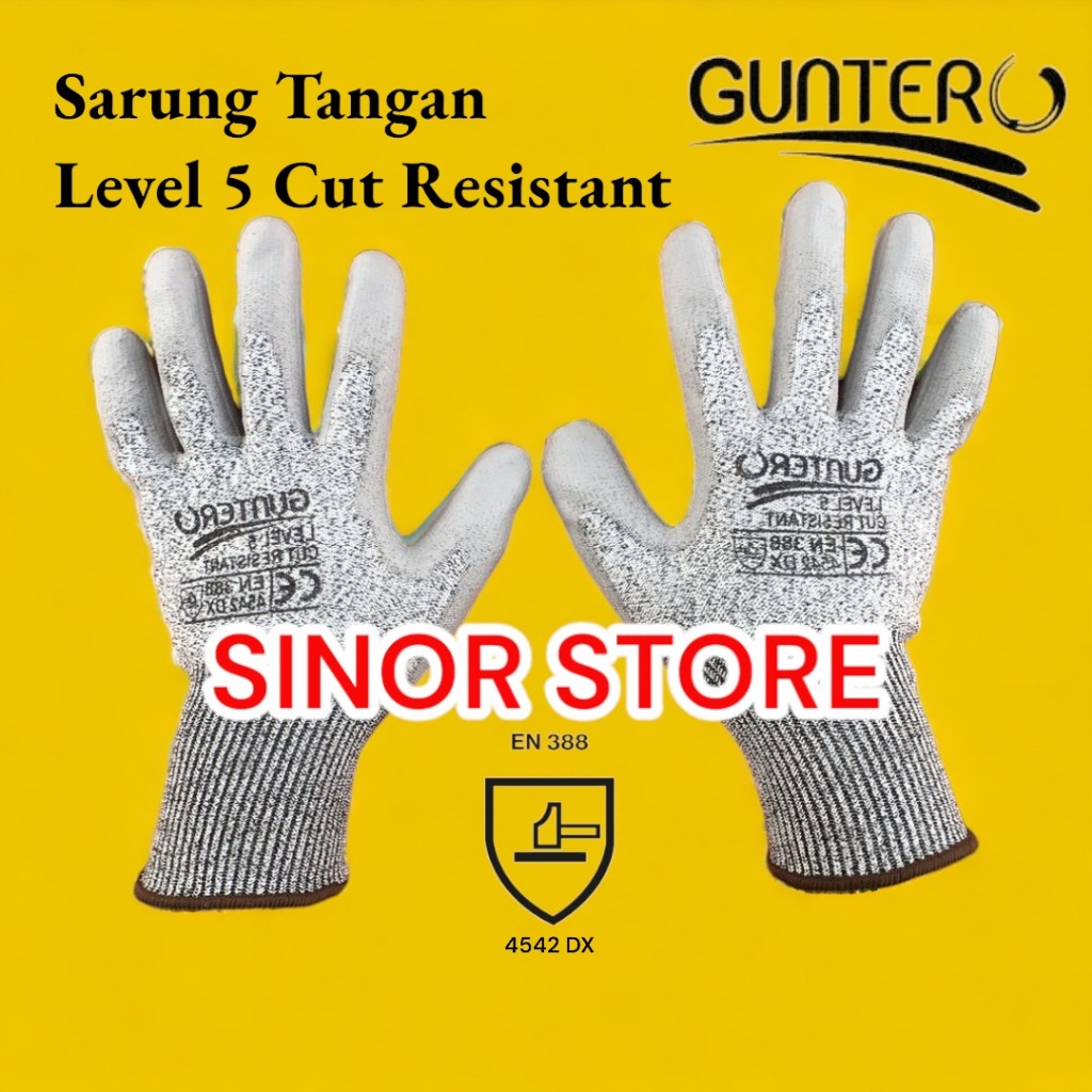 Jual Sarung Tangan GUNTER Cut Resistant Level 5 HT-1709 | Shopee Indonesia