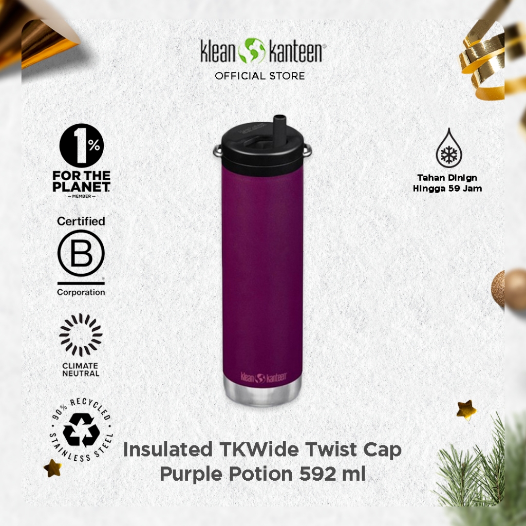 Jual Klean Kanteen TK Wide w/ Twist Cap Purple Potion 592 ml, Tumbler ...