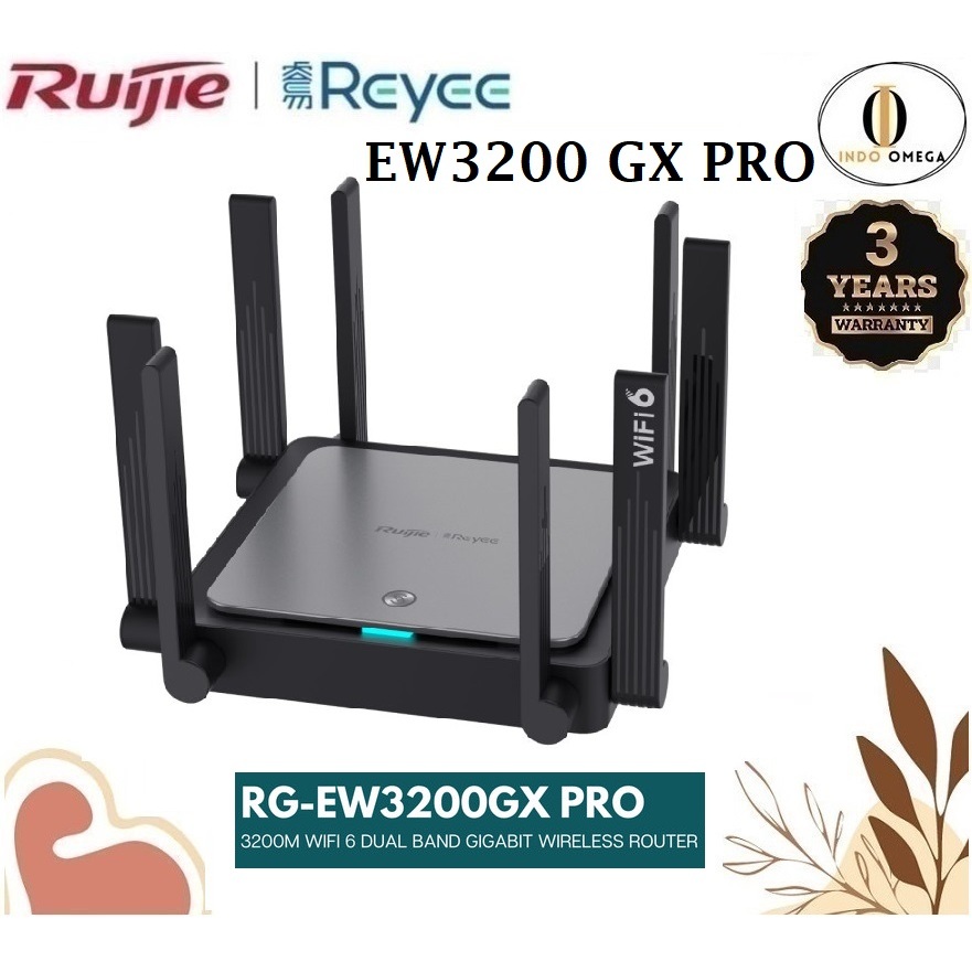 Jual Ruijie RG-EW3200GX PRO 3200M Wi-Fi 6 Dual-band Gigabit Router ...
