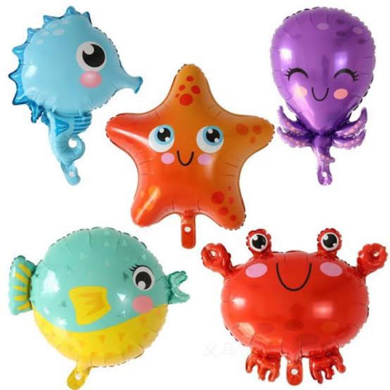 Jual Balon foil sea animal balon foil hewan laut balon foil binatang ...