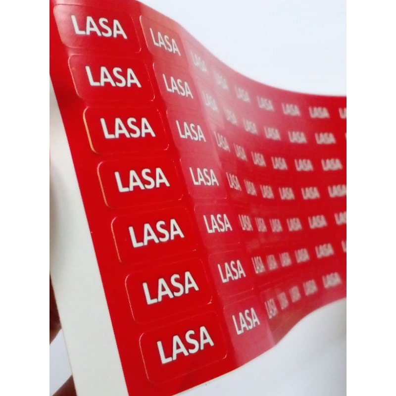 Jual stiker label lasa merah persegi | Shopee Indonesia