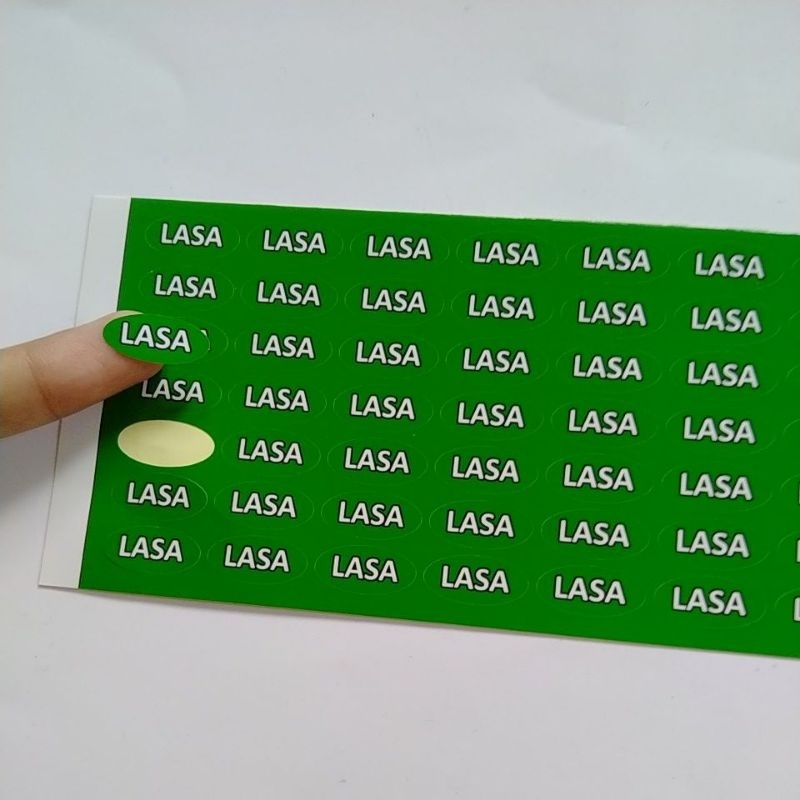 Jual stiker label lasa hijau oval | Shopee Indonesia