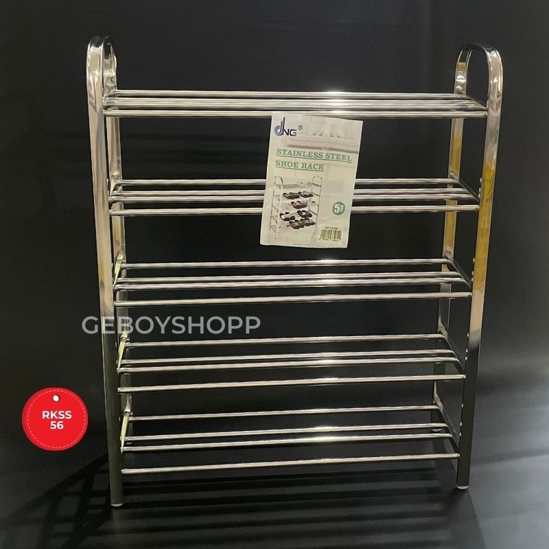Jual [TIANG TENGAH 4PCS] Rak Sepatu Stainless Steel / Rak Penyimpanan ...