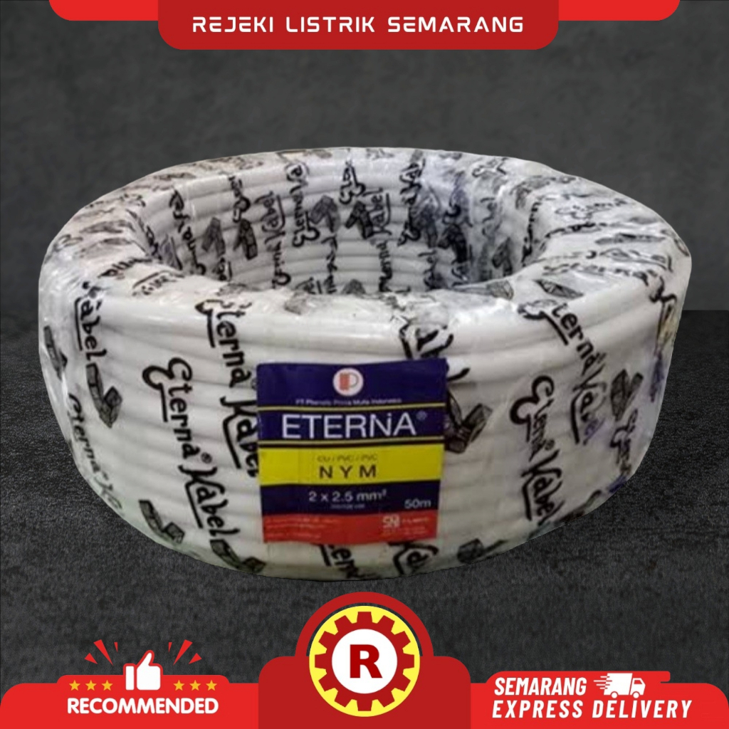 Jual KABEL LISTRIK KAWAT WARNA PUTIH MERK ETERNA METERAN / ROL UKURAN ...