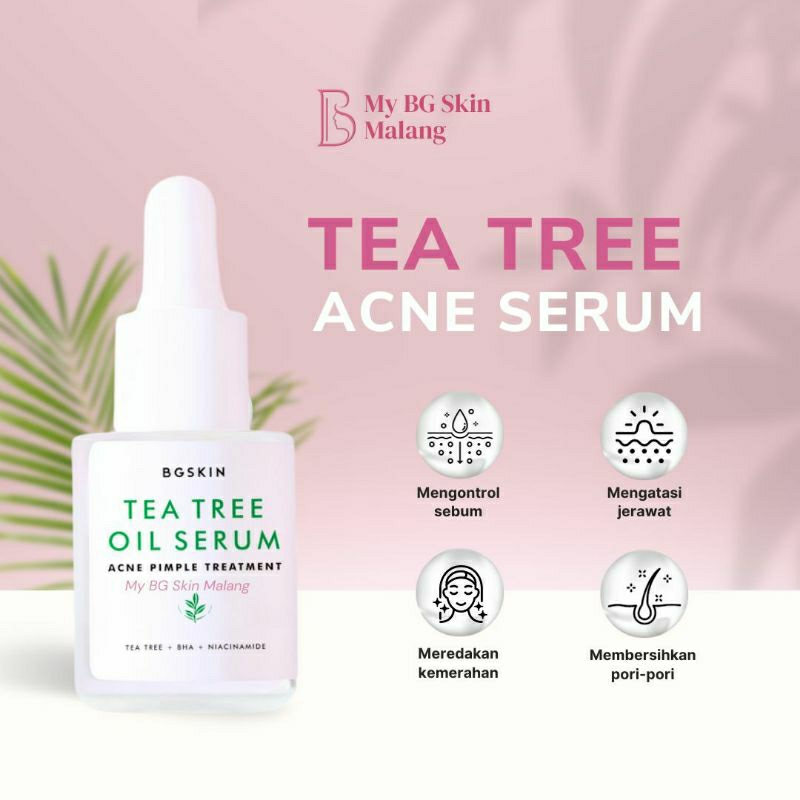 Jual BGSKIN Tea Tree Acne Serum anti jerawat, minyak berlebih wajah ...