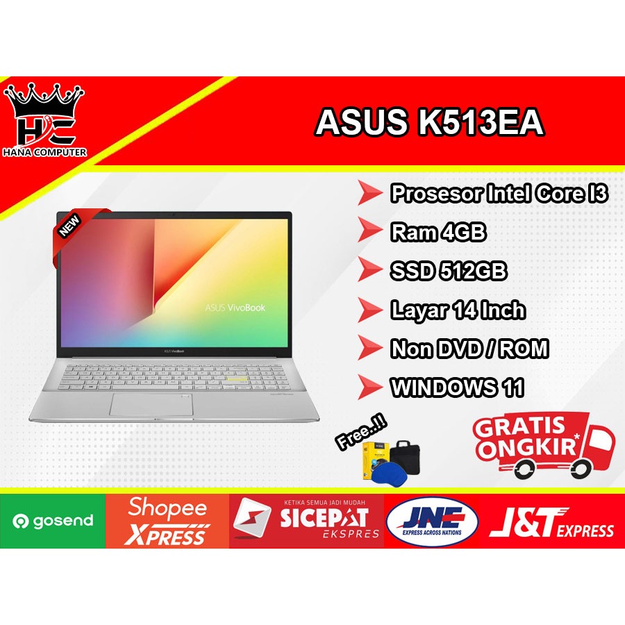 Jual ASUS VIVOBOOK K513EA INTEL CORE I3 1115G4 RAM 4GB SSD 512GB WIN 11 ...