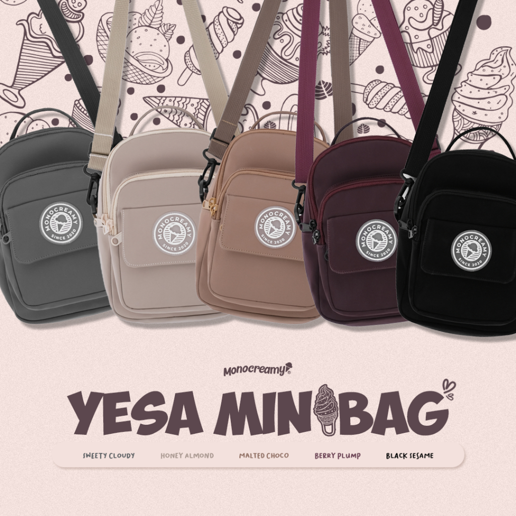 Jual Monocreamy Yesa Mini Bag Tas Fungsional 2 in 1 Selempang | Shopee ...