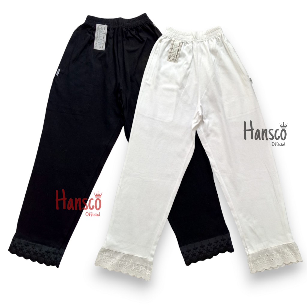 Jual Celana Panjang Ihram Wanita Bahan Kaos Cardet Renda Celana Haji ...