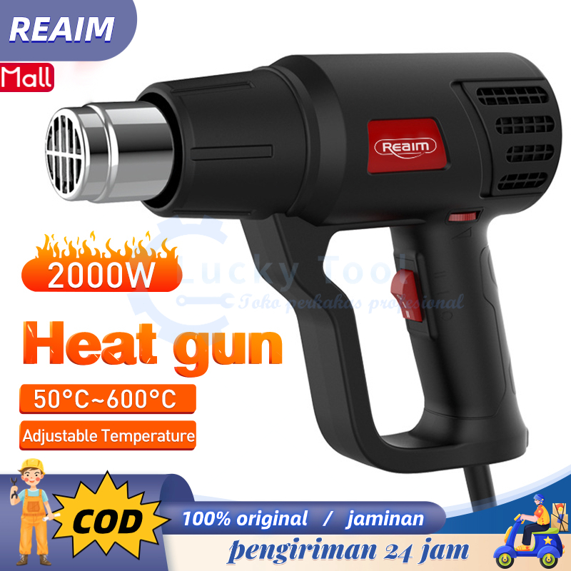 Jual REAIM Air Hot Gun 2000W Heat Gun 220V H&L Pro Senapan Panas Pistol ...