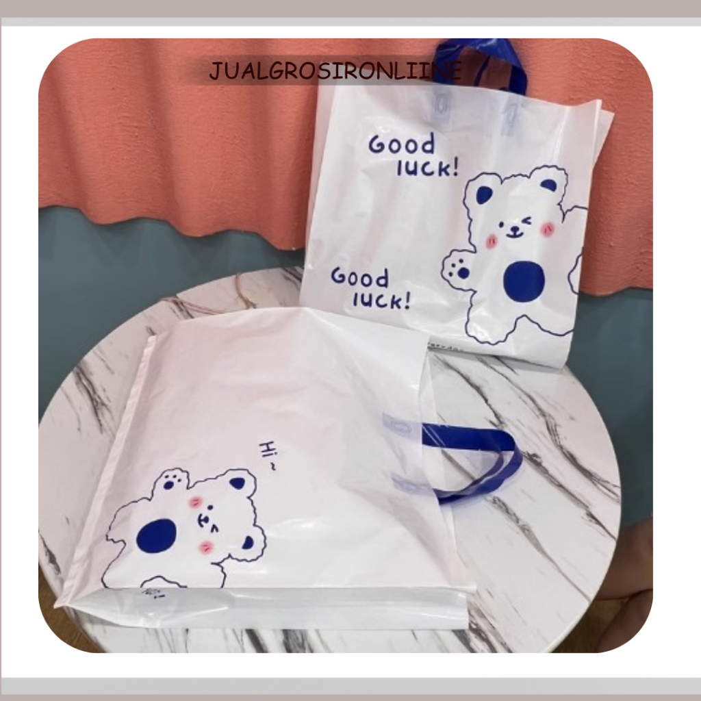Jual Paper Bag Plastik Hi Bear Good Luck Kantong Plastik Gift Bag Lucu Hadiah | Shopee Indonesia
