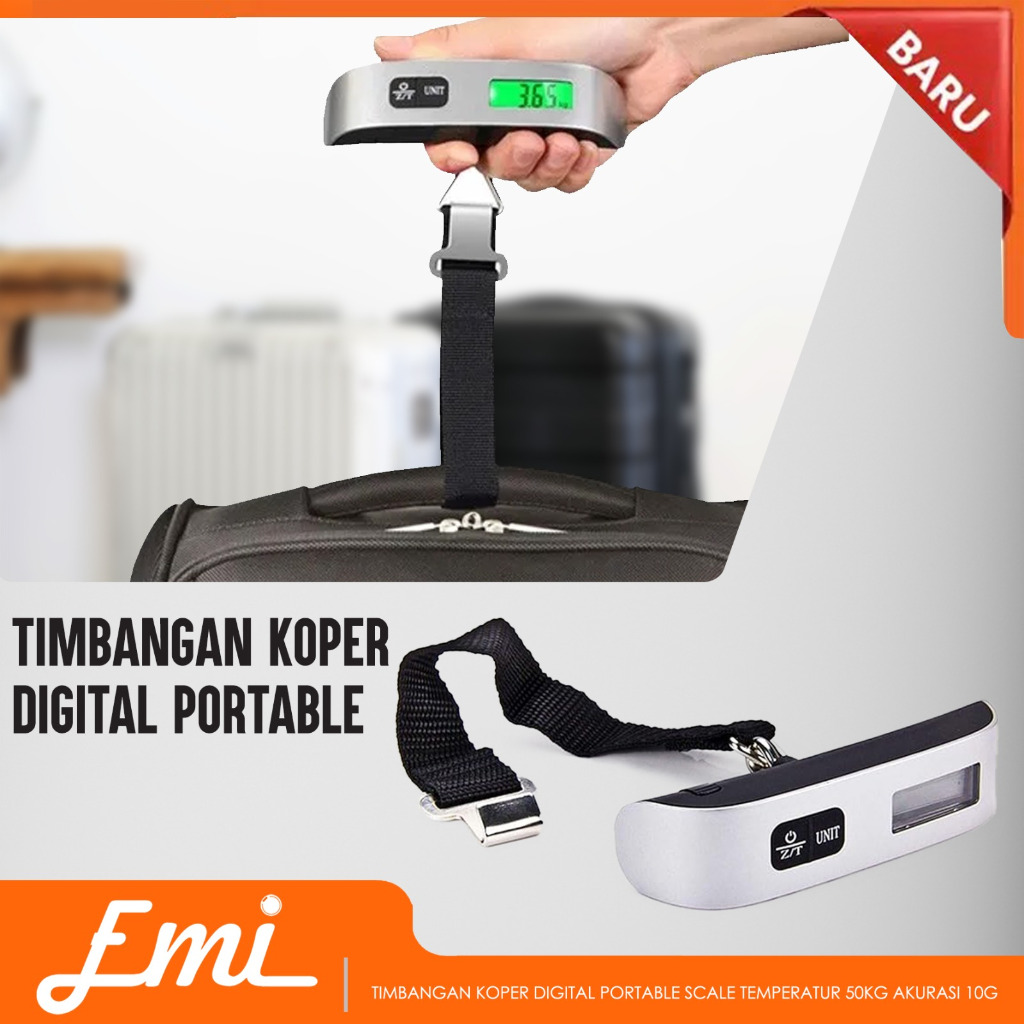 Jual Timbangan Koper Digital Portable Scale Temperatur 50kg Luggage ...
