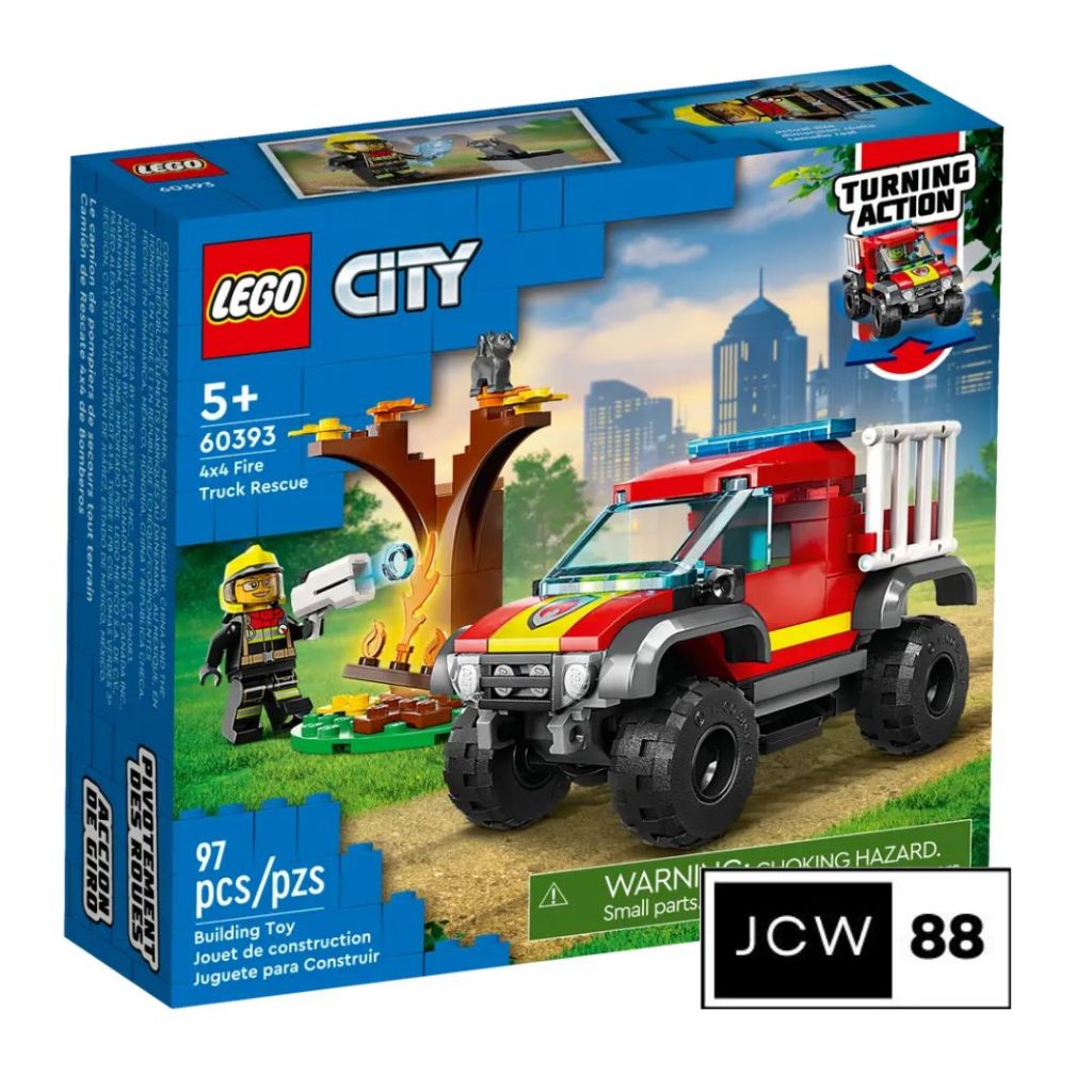 Jual Lego 60393 City 4x4 Fire Truck Rescue mainan anak truk Pemadam ...