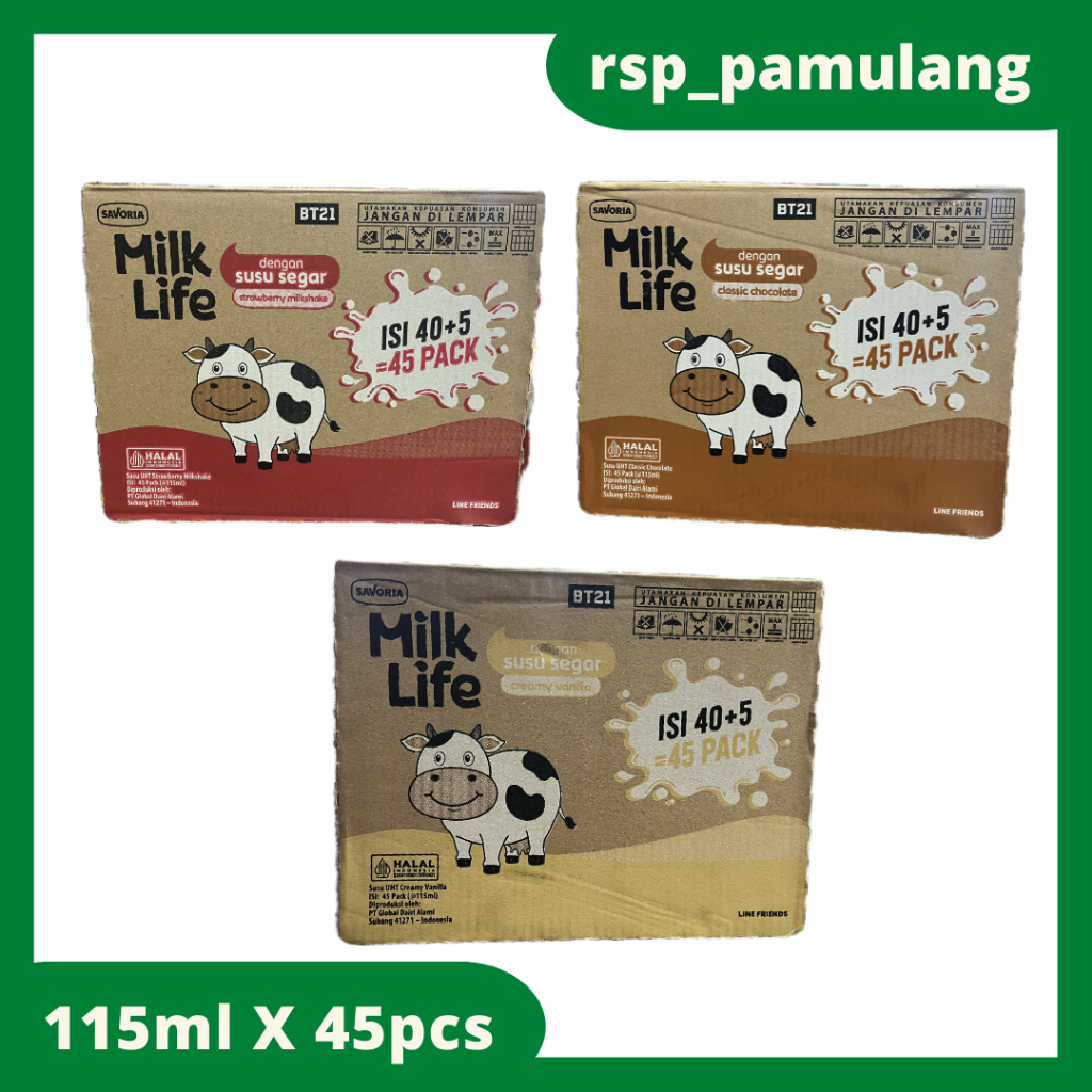 Jual Milk Life UHT 115ml X 40 (Coklat/Stroberi/Vanila/Mix* (baca note)) | Shopee Indonesia