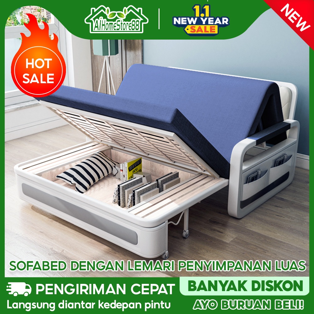 Jual Sofabed Minimalis Multifungsi Terbaru / Sofa Ranjang Lipat ...