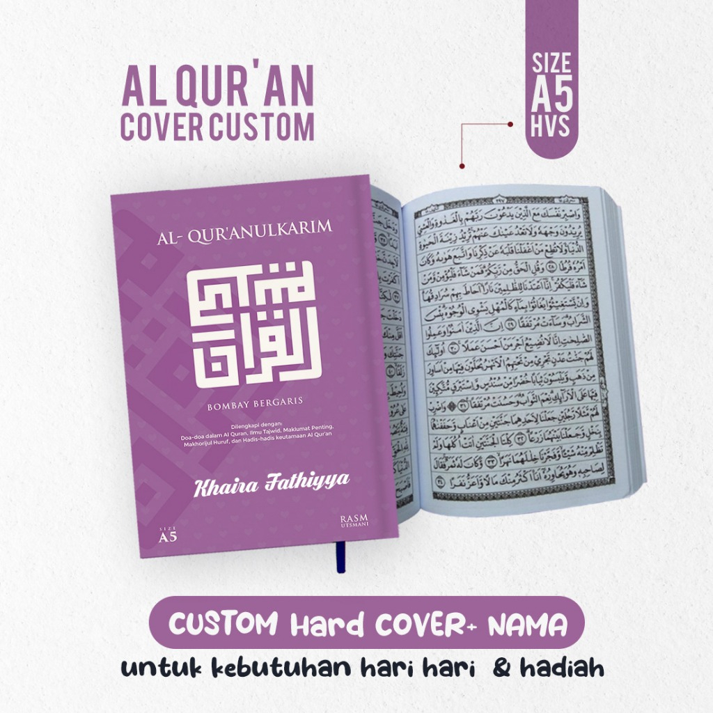 Jual Al-quran Custom + Nama Hard Cover Bisa Pakai Foto Banyak Varian ...