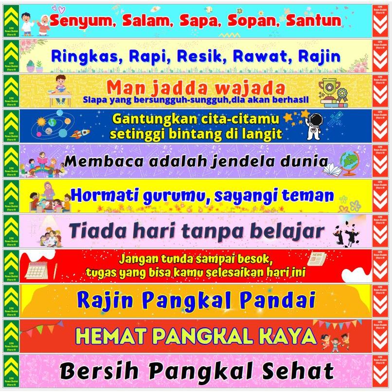 Jual stiker tangga 1-set isi 11 lembar ukuran 15x175 cm tema Matematika ...