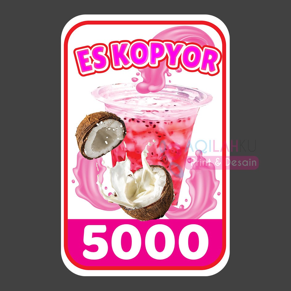 Jual Stiker Es Aquarium Stiker Termos ES Anti Air ukuran 14.5 x 22.5 cm ...