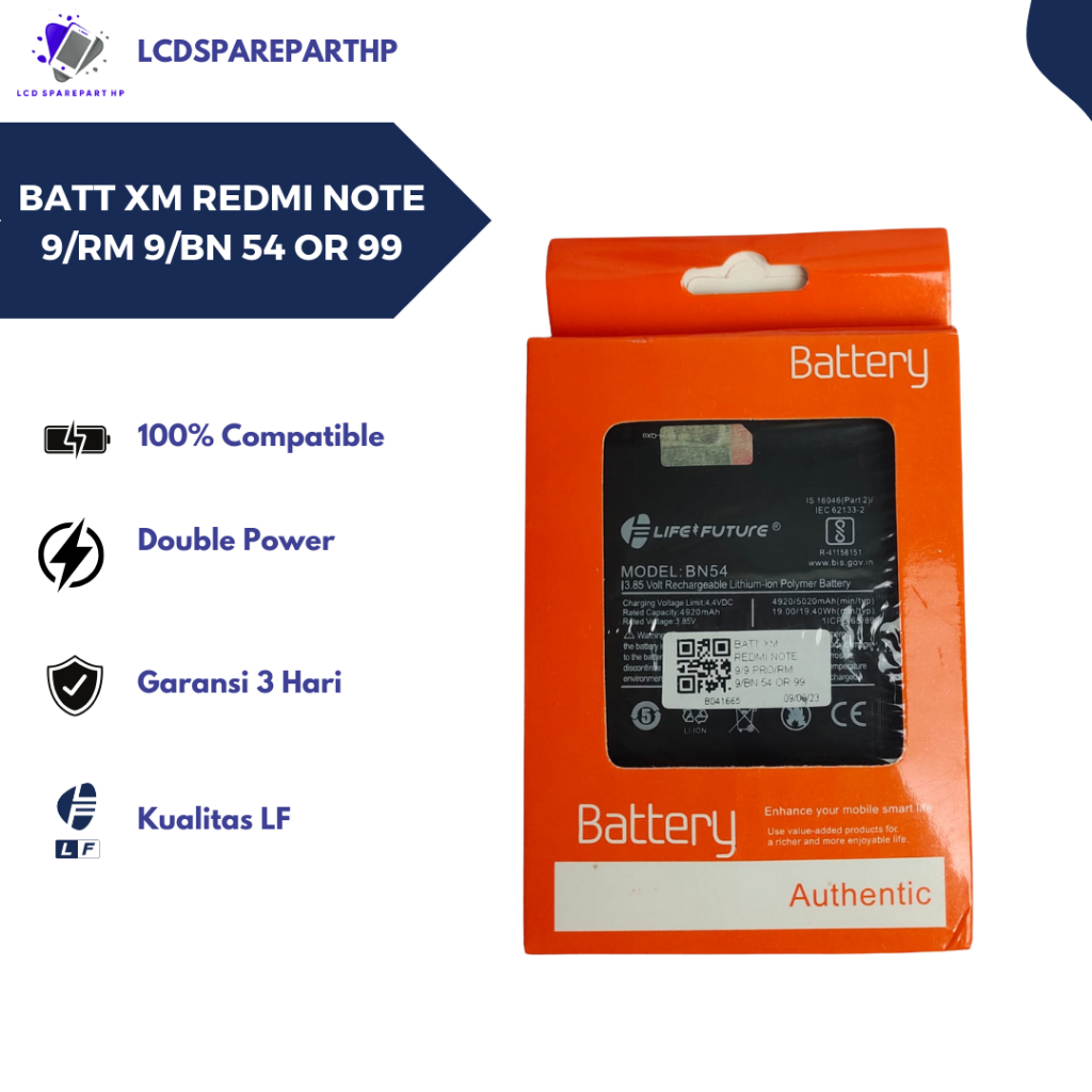 Jual BN54 - BATERAI ORIGINAL 99% XIAOMI REDMI NOTE 9 / REDMI 9 | Shopee ...