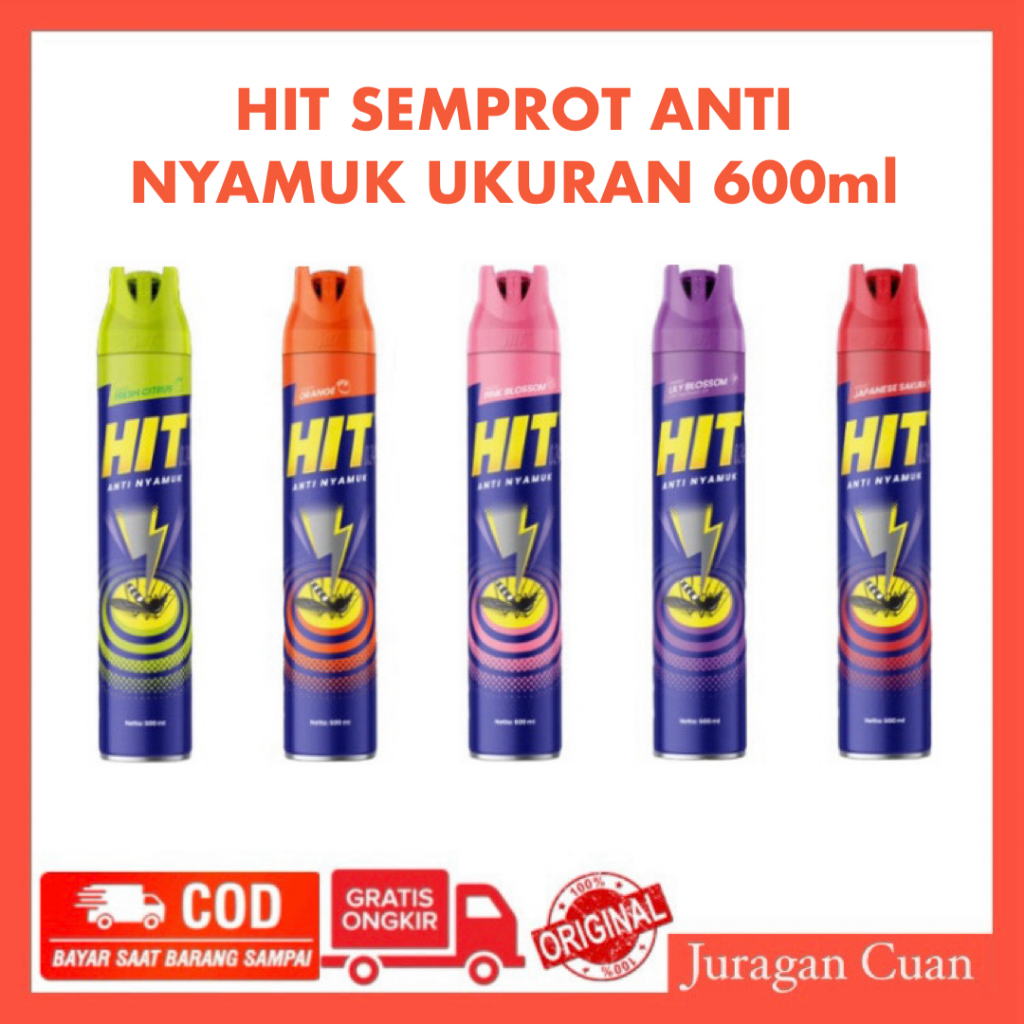 Jual HIT SEMPROTAN NYAMUK 600 ML / HIT AEROSOL 600 ML | Shopee Indonesia