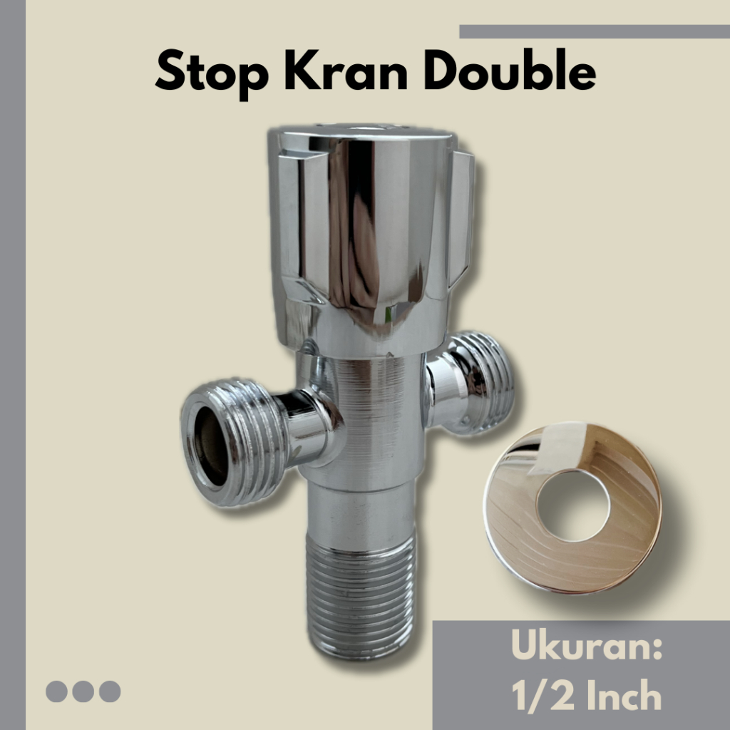 Jual Stop Kran Double T Ukuran 1/2 Inch | Shopee Indonesia