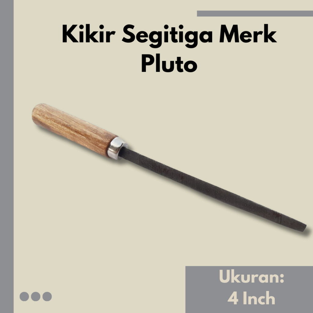 Jual Kikir Segitiga Gagang Kayu Ukuran 4 Inch Pluto | Shopee Indonesia