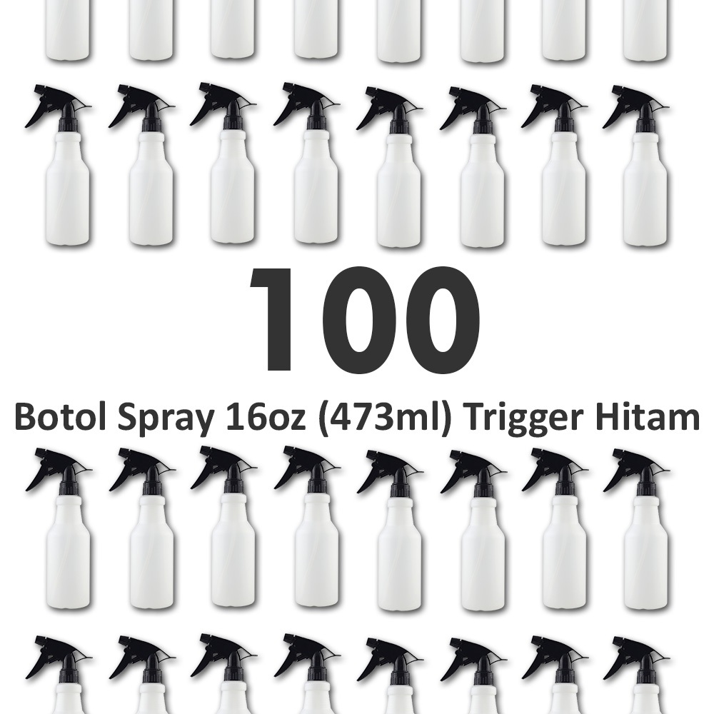 Jual Paket Reseller Botol Spray Trigger Hitam 16oz 473ml 100pcs ...