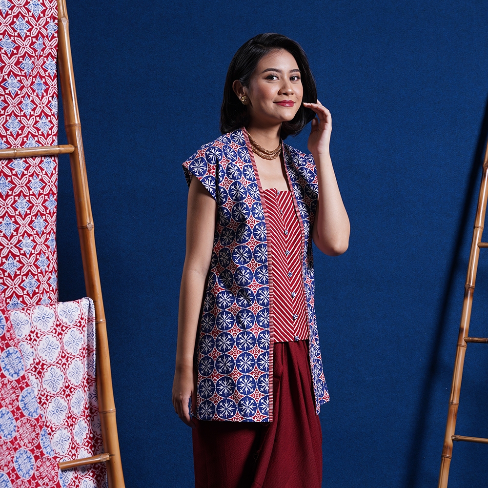 Jual NONA RARA - Kebaya Long Jlamprang T2621, Baju kebaya batik wisuda ...