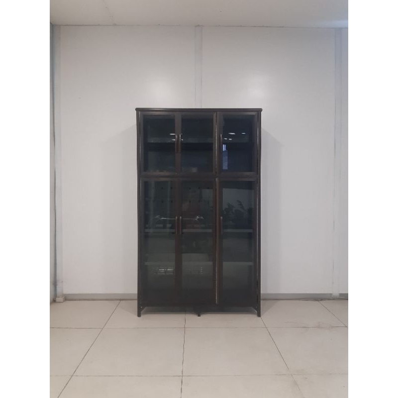 Jual LEMARI RAK PIRING " SUPER " KACA RIBEN 3 PINTU 100*38*167 CM ...