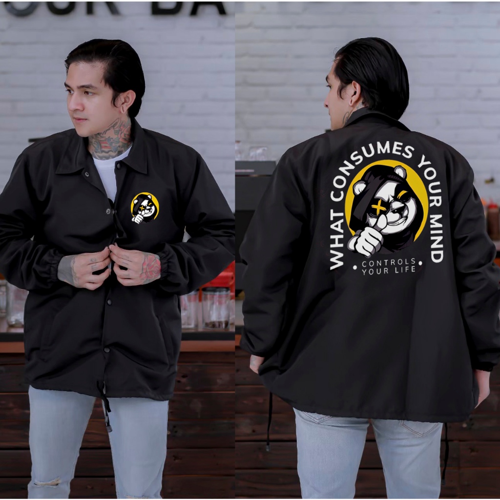 Jual JAKET PRIA COACH GELEMBUNG BAHAN PERASUT ANTI ANGIN TEBAL FURING ...