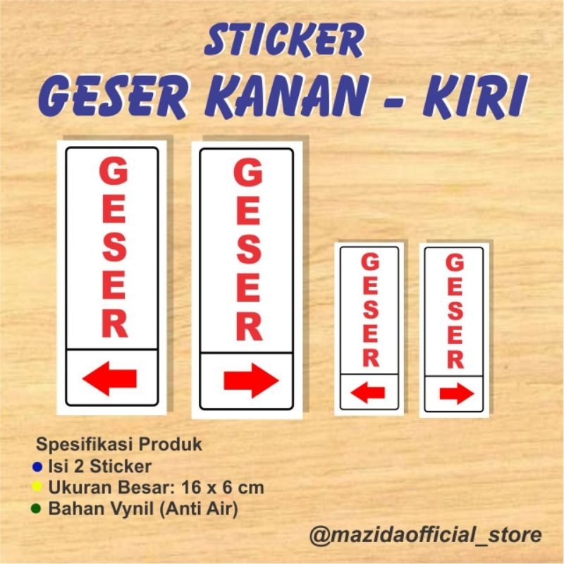 Jual Sticker Geser Kanan Kiri Pintu Toko Kantor Kaca Anti Air | Shopee ...