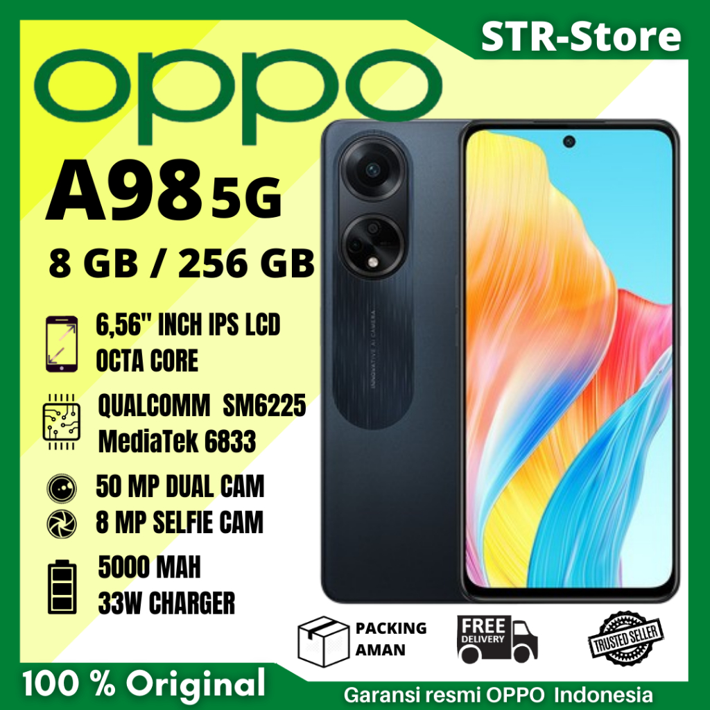 Jual OPPO A98 5G 8/256GB NFC GARANSI RESMI OPPO A98 8GB / 256GB ...